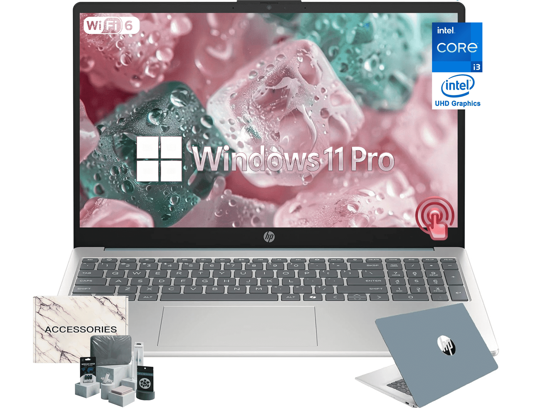 HP 15.6" Touchscreen FHD Laptop Computer for Student Home and Business ...