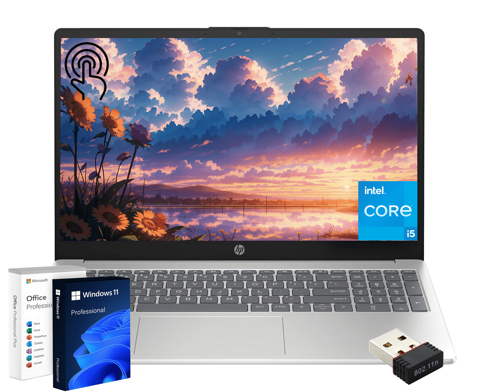 HP 15.6" Touchscreen Laptop, 12th gen Intel Core i5-1235U, 16GB RAM ...