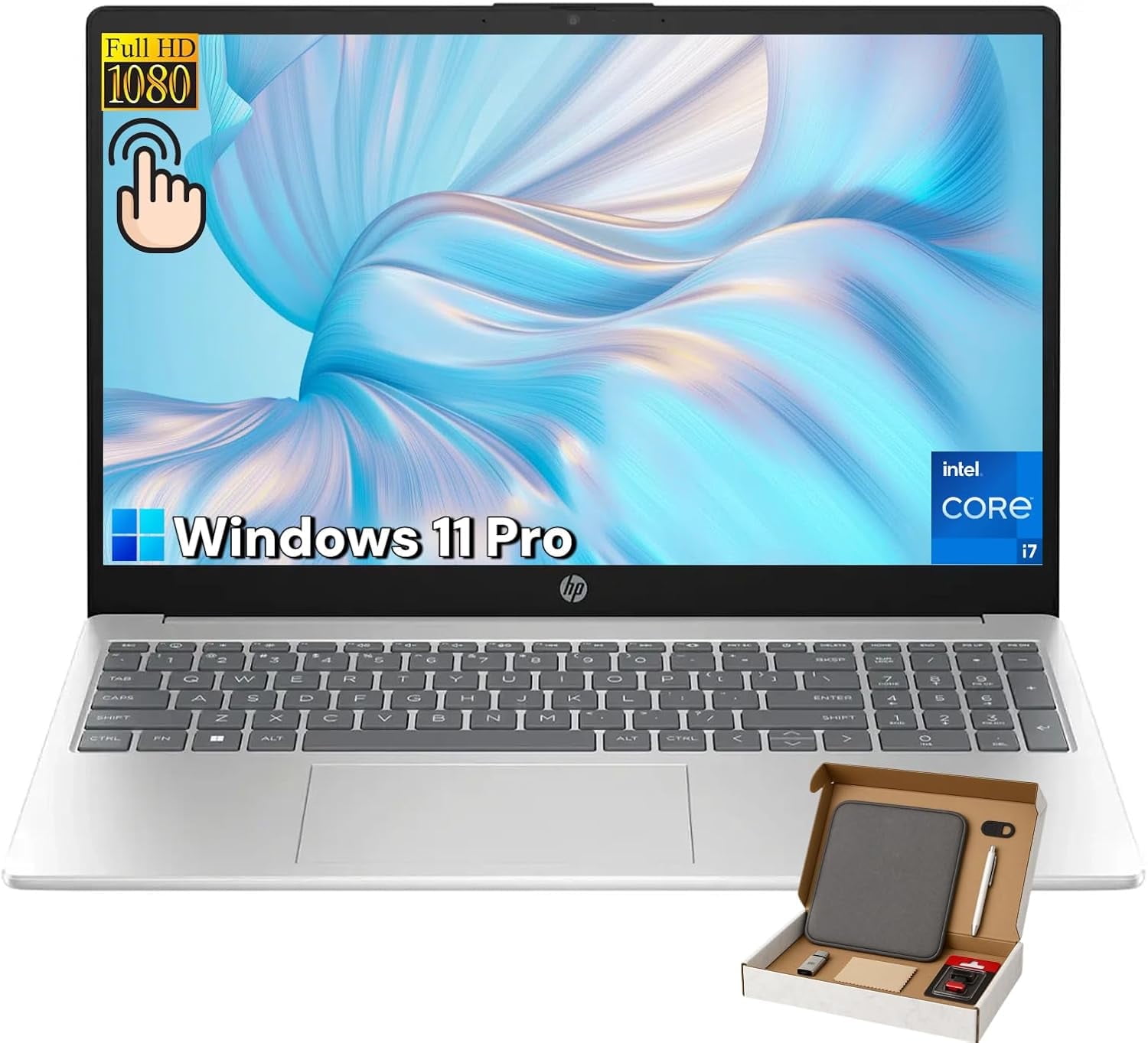 HP 15.6 Touchscreen Laptop Computer for Business, Intel 10-Core i7 ...