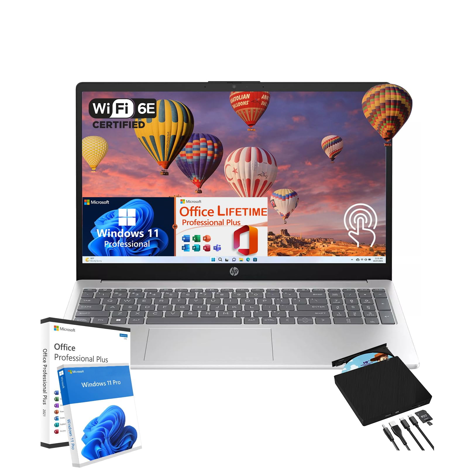 HP 15.6-inch Business Laptop Computer - w/Microsoft Office Lifetime ...