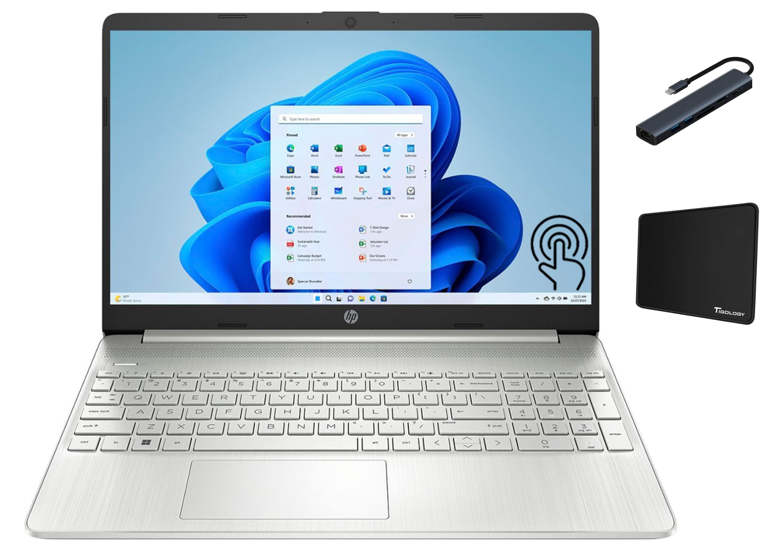 HP 15.6 inch HD Touch-Screen Business Laptop, Intel Core i3-1215U, 16GB ...