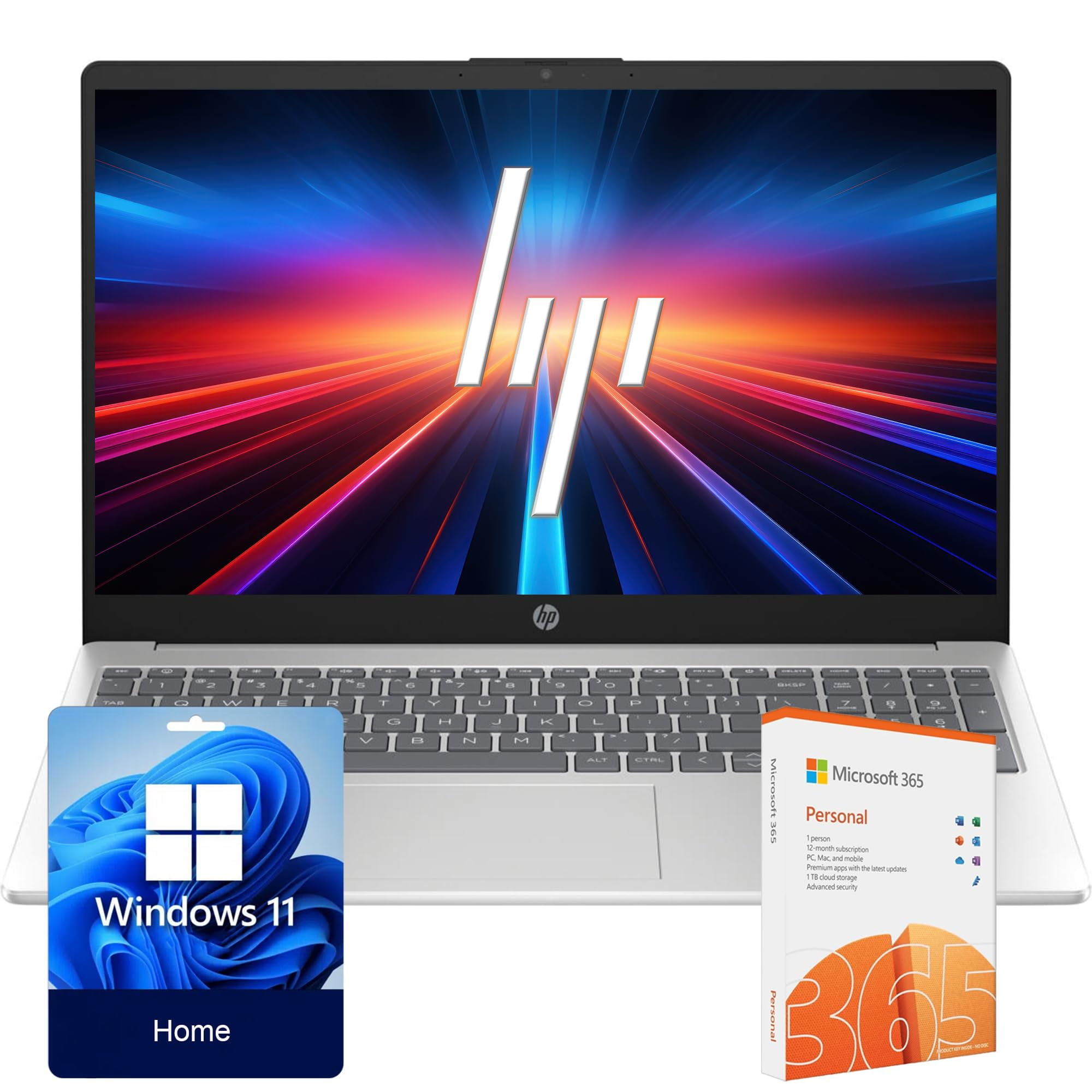 HP 15.6 inch Laptop with Free Microsoft 365| 16GB RAM, 128GB SSD with ...