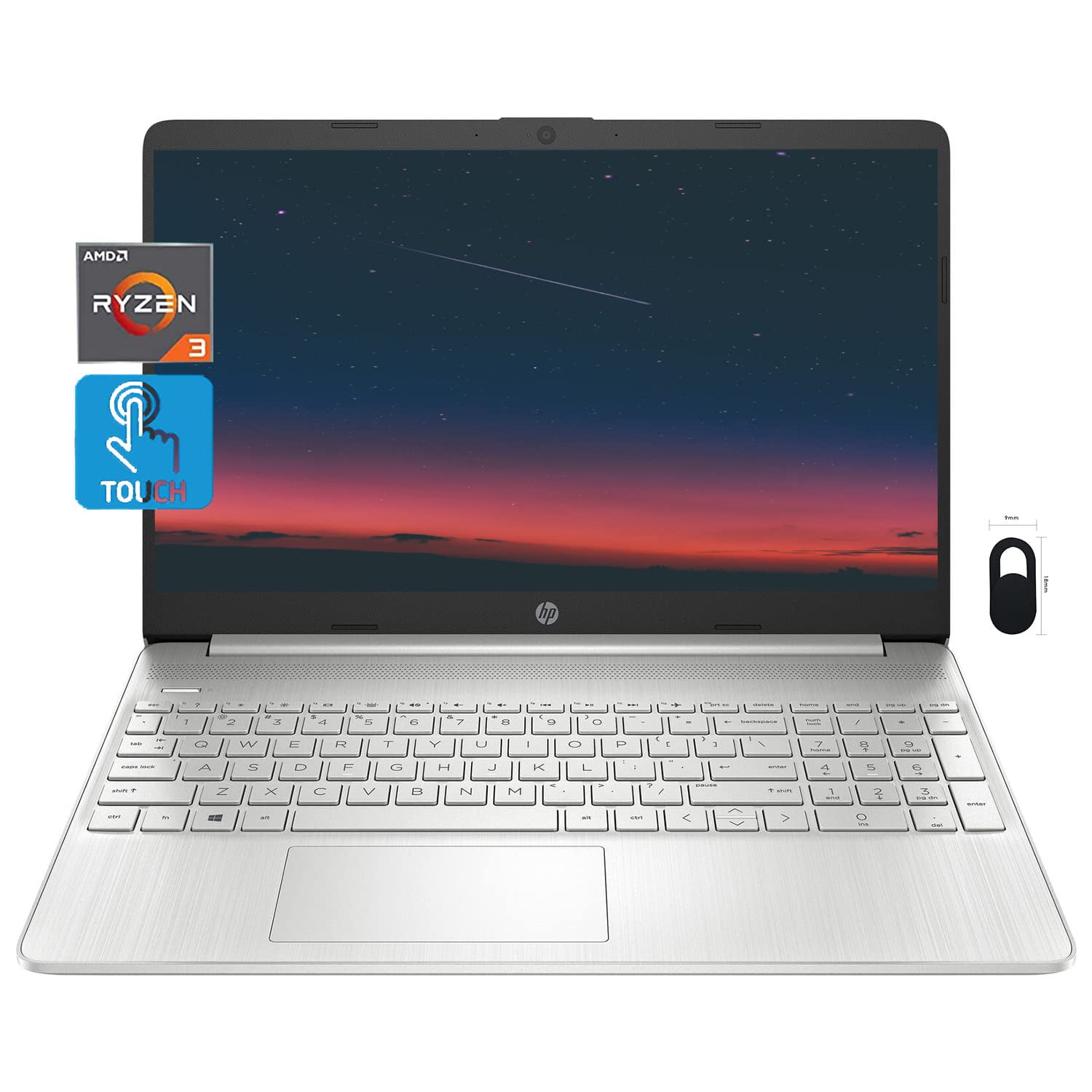 HP 15.6 inch Touch Screen Laptop, AMD Ryzen 3 3250U (Beat i5-7200U ...