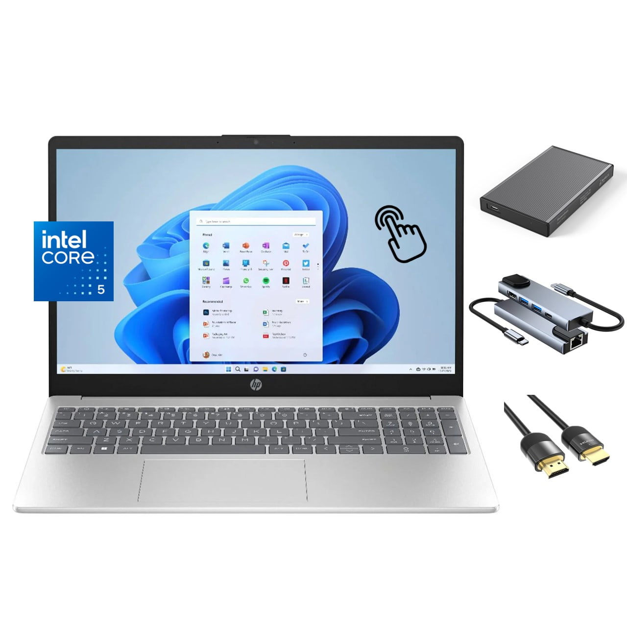HP 15.6 inch Touchscreen Laptop, Intel Core 5 120U (beats i7-1355U) 10 ...