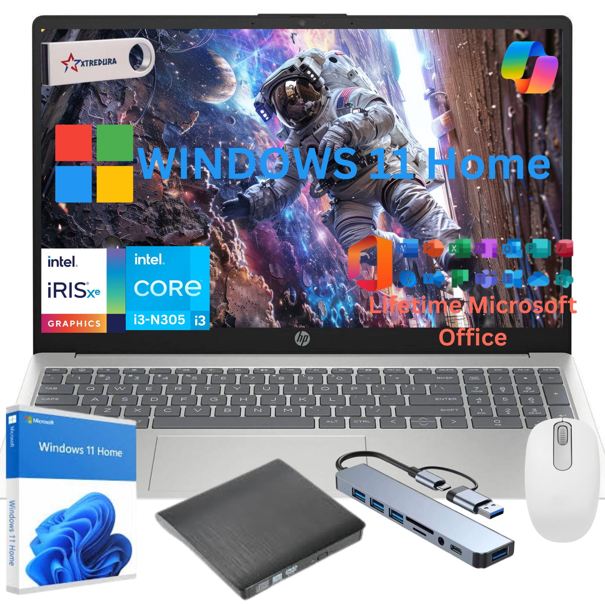 HP 15 Business and Student Laptop Computer, 15.6" FHD Laptop, Intel ...