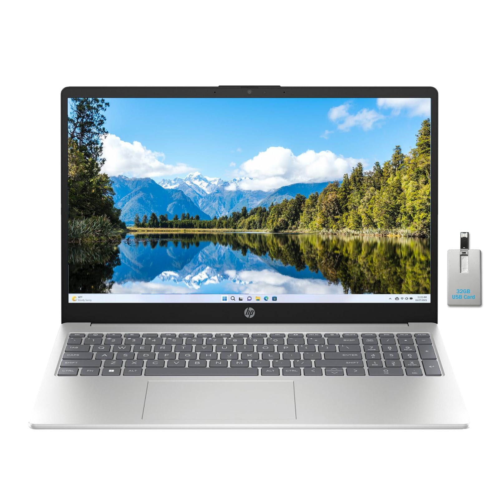 HP 15 Laptop, 15.6" Full HD 1920x1080 IPS Laptop, AMD Ryzen 5 7520U ...