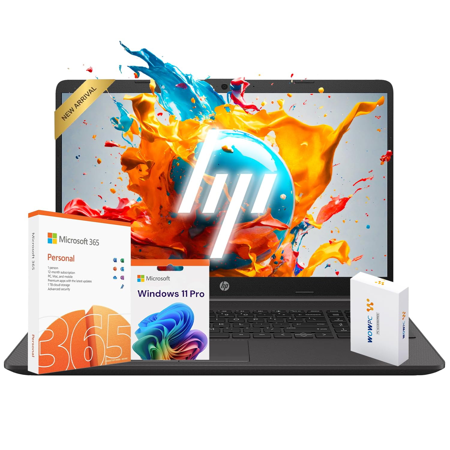 HP 15 Laptop for Home or Work, Windows 11 Pro with Microsoft Office 365, 15.6" FHD LED Display ...