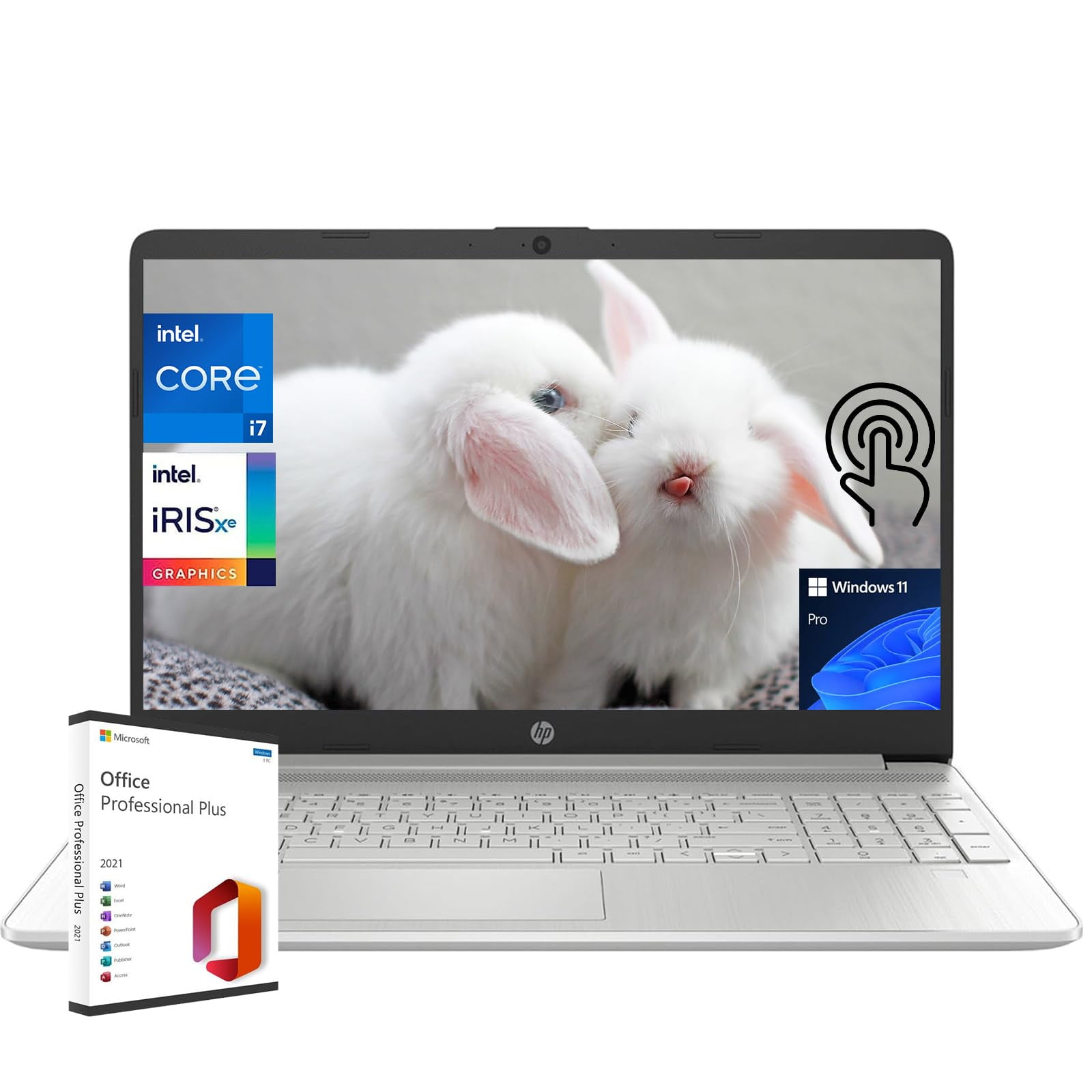 HP 15 Touch Screen Laptop Computer - 12th Generation Intel i7-1255U ...