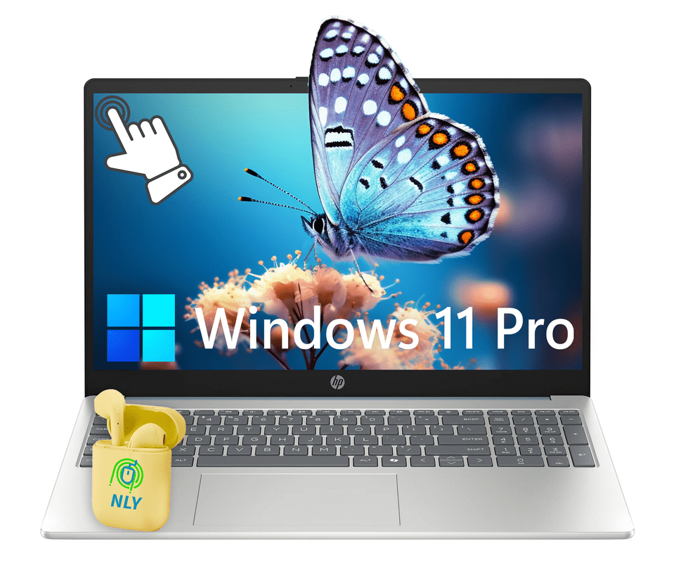 HP 15 Touchscreen Business Laptop Computer, 15.6" FHD IPS LED Display ...