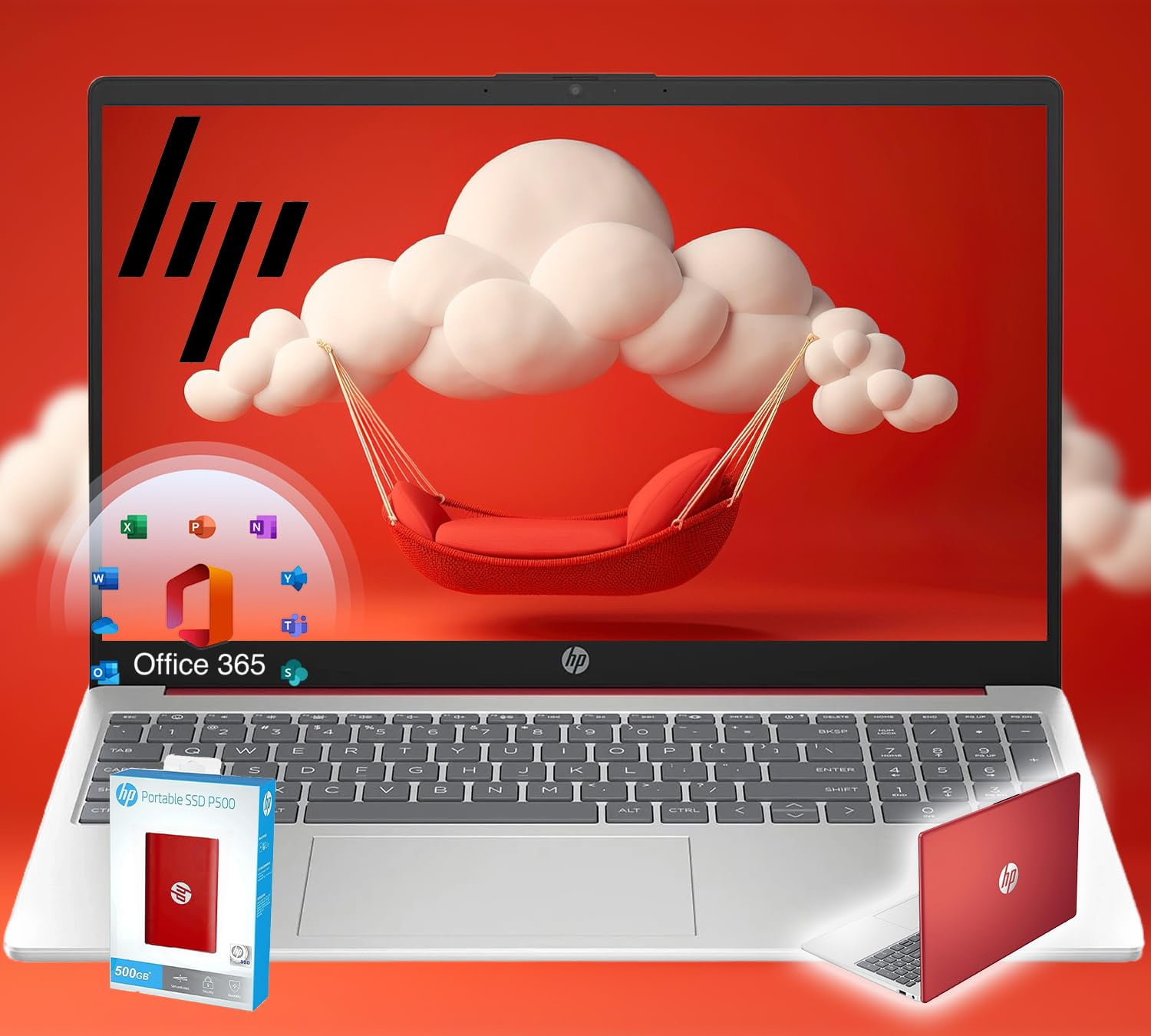 HP 15 Ultrabook • Back to School Limited Edition with Microsoft 365 • Intel 4-Core CPU • 8GB RAM ...