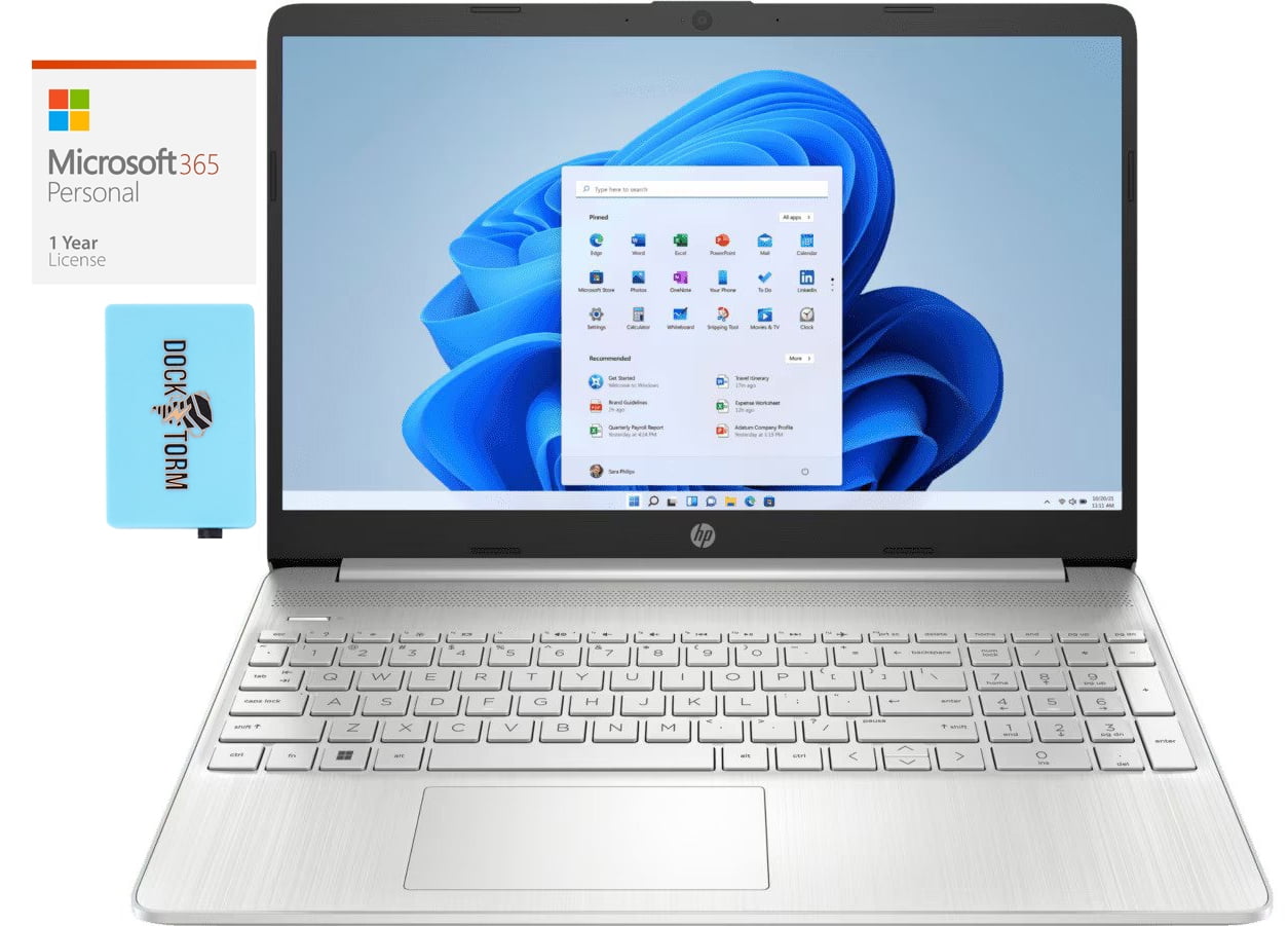 HP 15-ef2031nr Home/Business Laptop (AMD Ryzen 3 5300U 4-Core, 15.6in ...