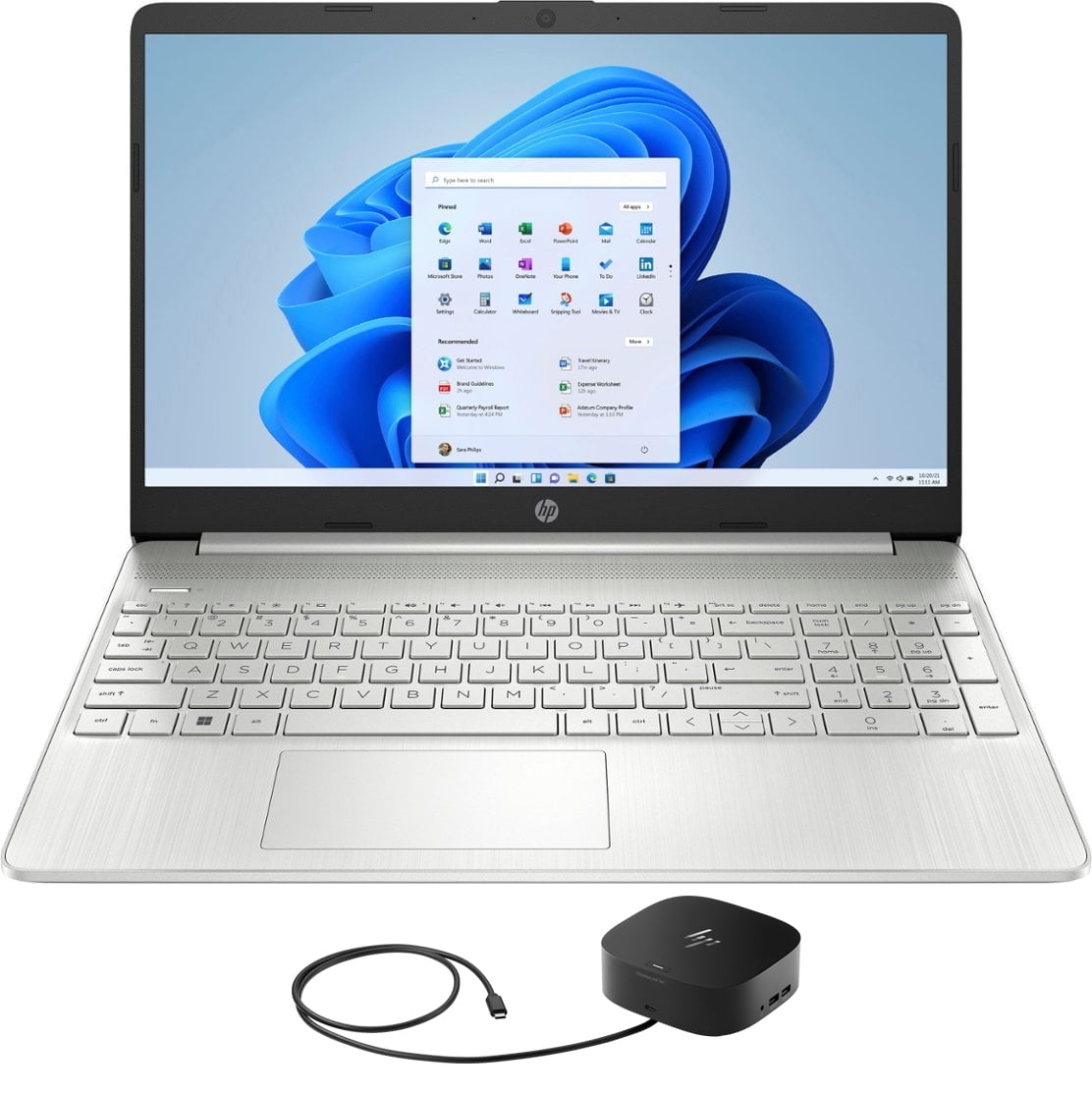 HP 15 ef2033dx Home/Business Laptop (AMD Ryzen 3 5300U 4-Core, 15.6in ...