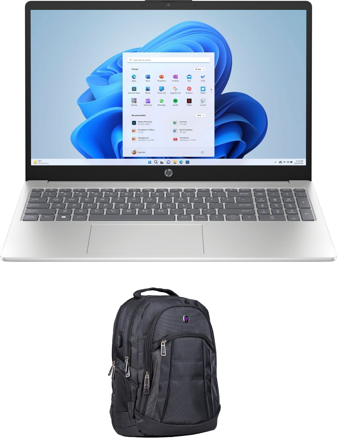 HP 15-fc00 Home/Business Laptop (AMD Ryzen 5 7520U 4-Core, 15.6in 60 Hz ...