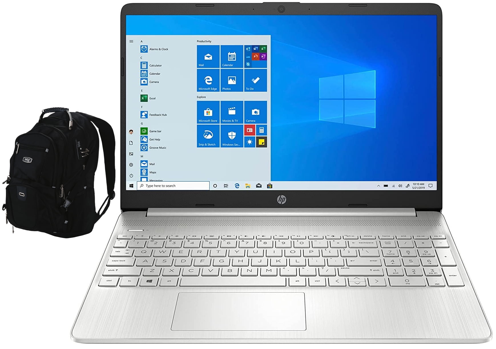 HP 15z Home/Business Laptop (AMD Ryzen 5 5500U 6-Core, 15.6in 60Hz Full ...