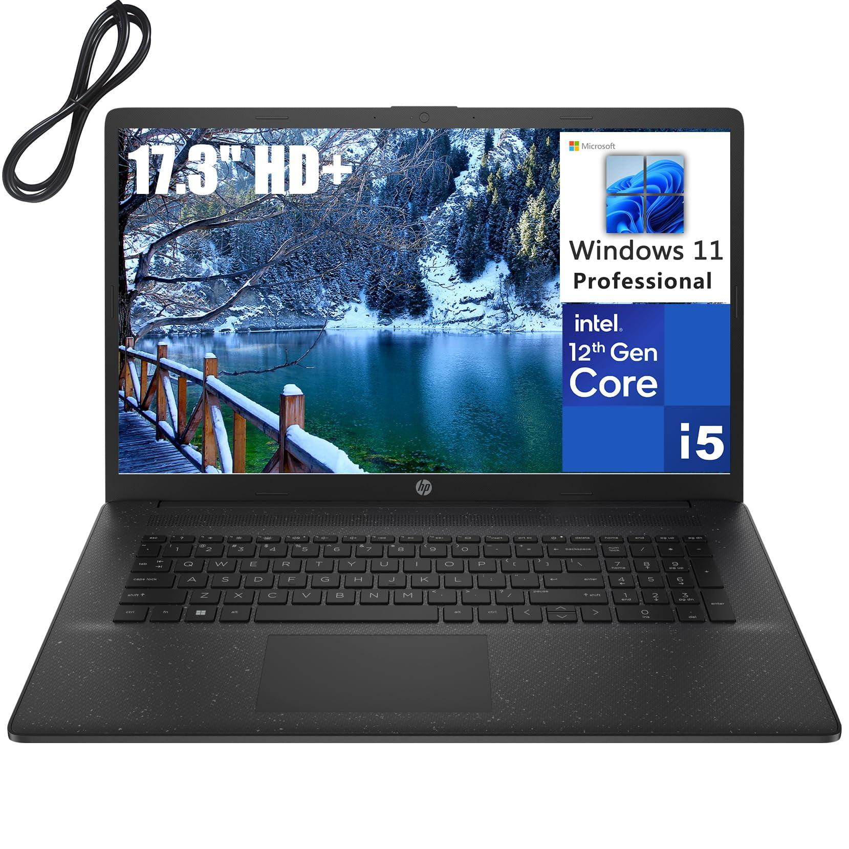 HP 17 17.3" HD+ Business Laptop Computer, 12th Gen Intel 10-Core i5 ...