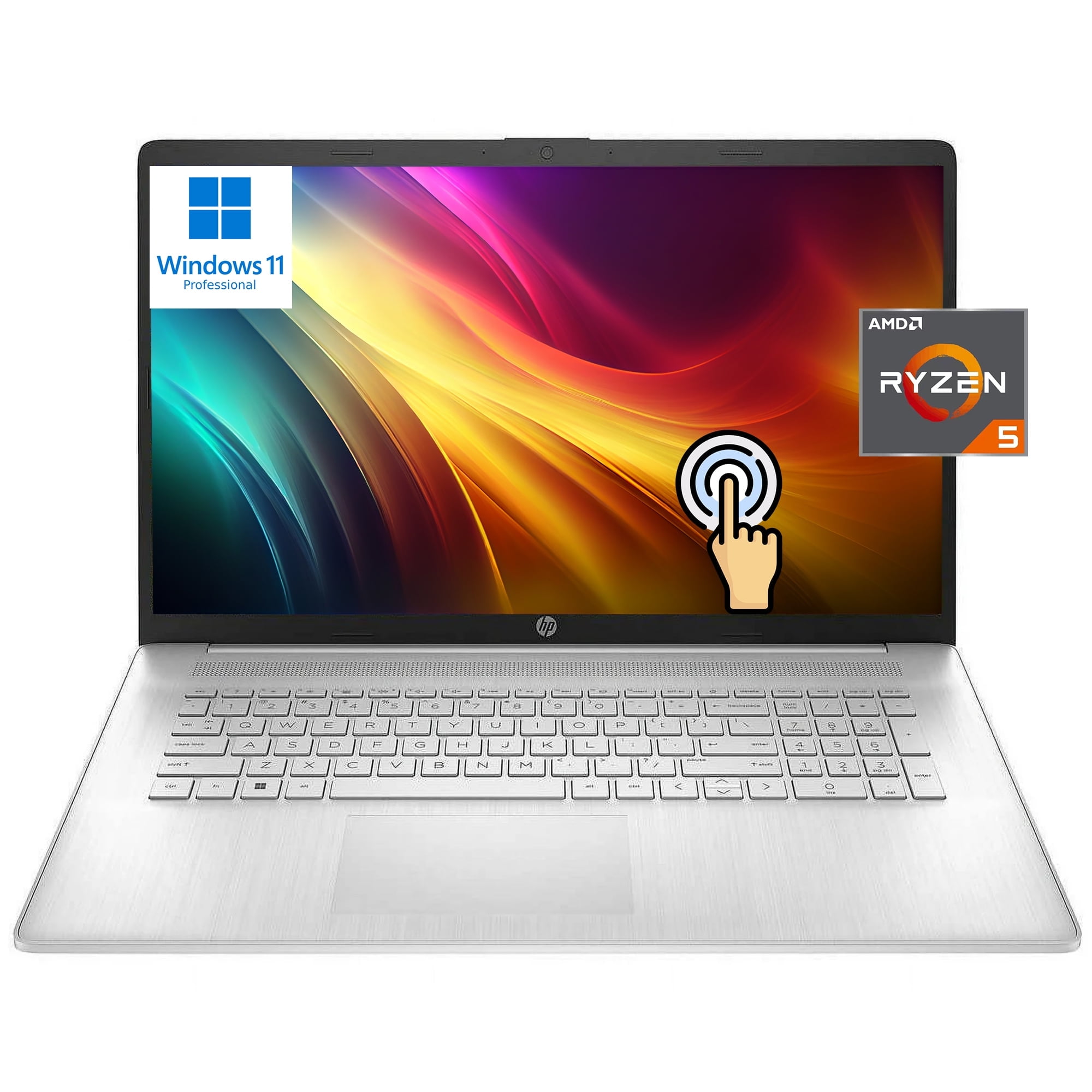 HP 17 17.3" HD+ [Windows 11 Pro] Touchscreen Business Laptop, AMD Ryzen ...