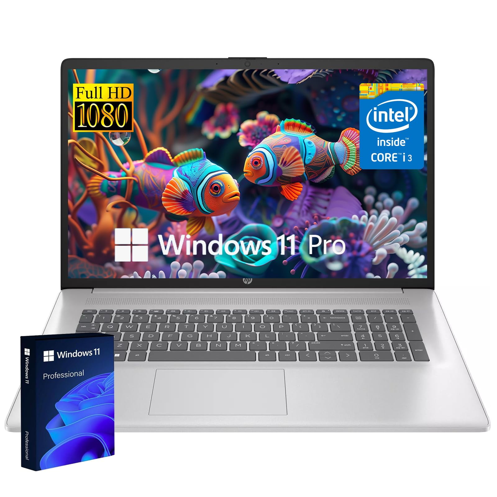 HP 17.3" FHD Business Laptop,12th Inter Core i3-1215U Processor, 16GB ...