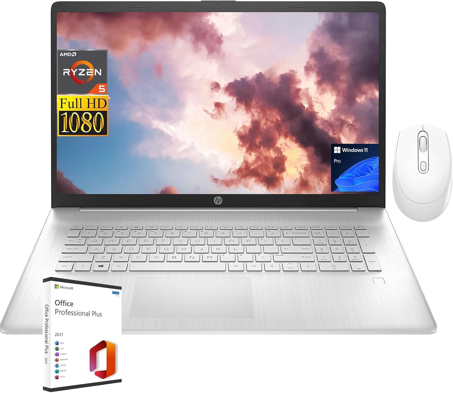 HP 17.3" FHD Business Laptop, AMD Ryzen 5 5500U, AMD Radeon Graphics ...