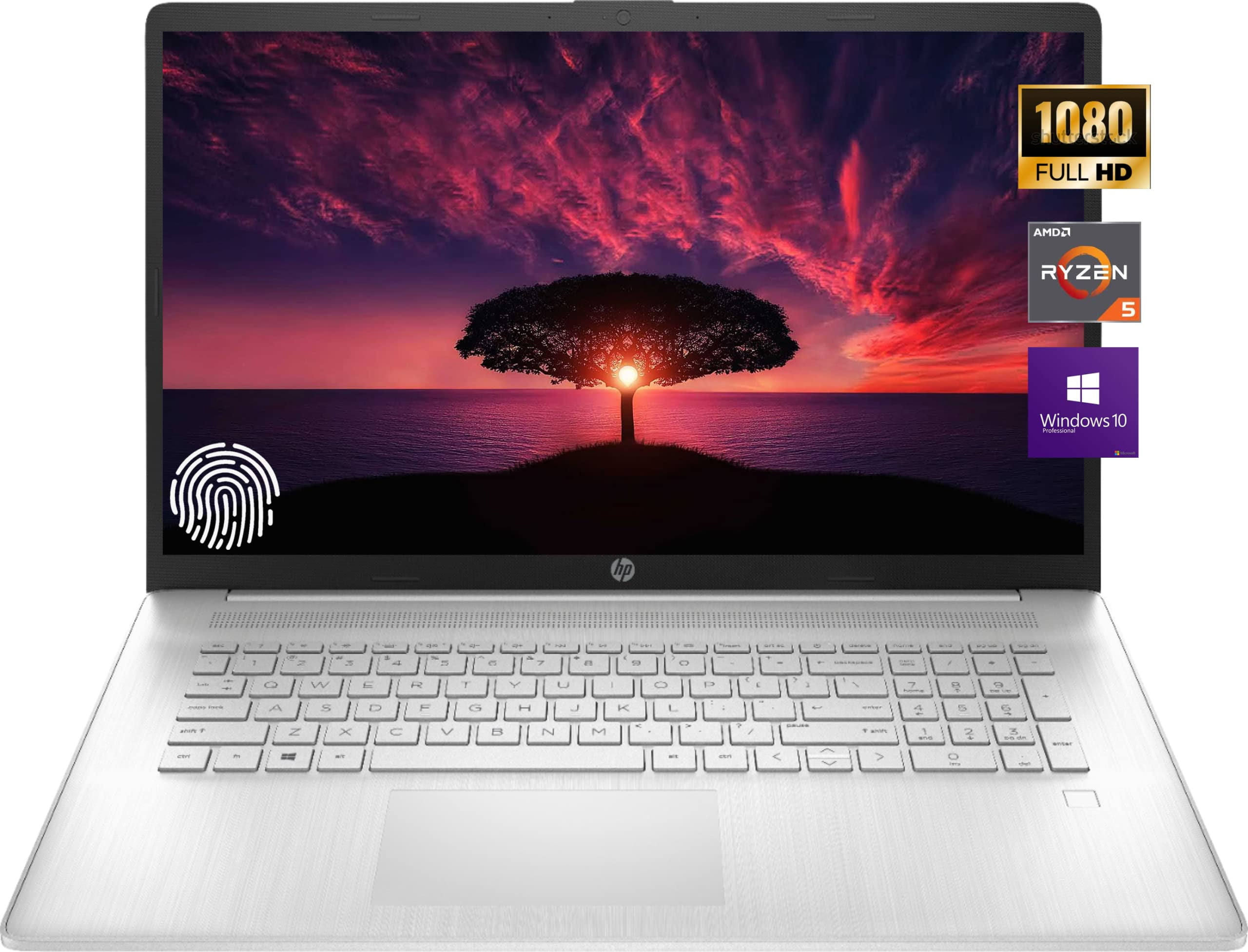 HP 17.3'' FHD IPS Display Business Laptop, AMD Ryzen 5 5500U Processor, Windows 10 Pro, 32GB RAM ...