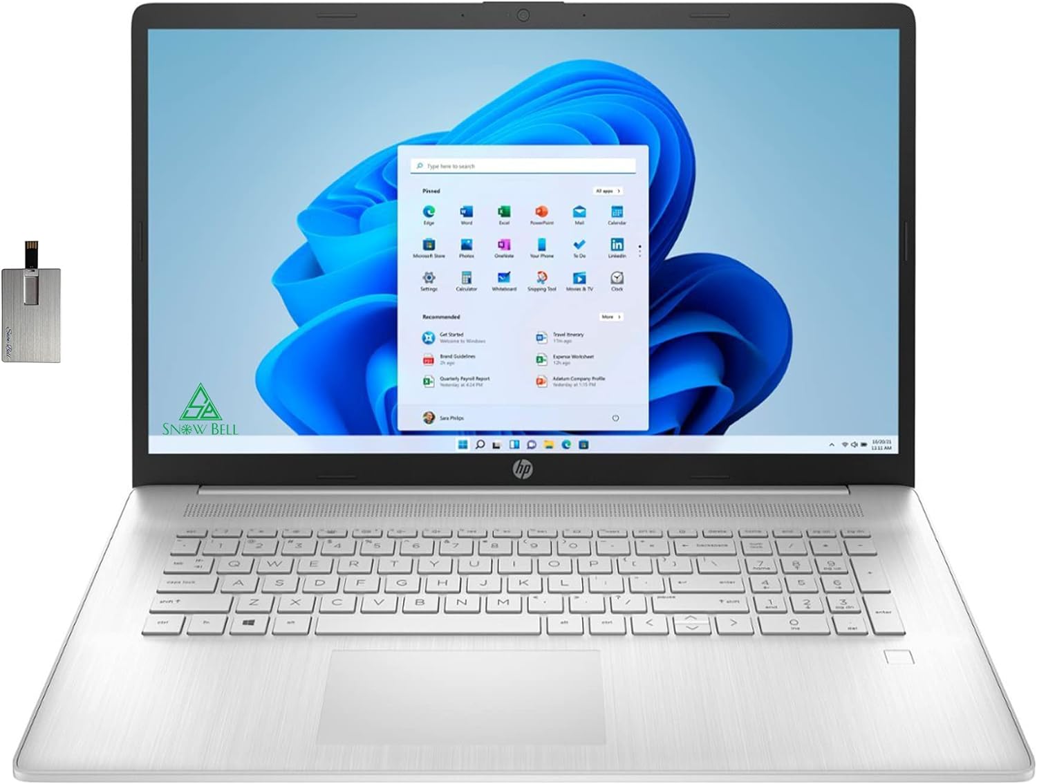 HP 17.3" FHD Laptop, AMD Ryzen 5-5500U Processor, 8GB RAM, 256GB NVMe ...