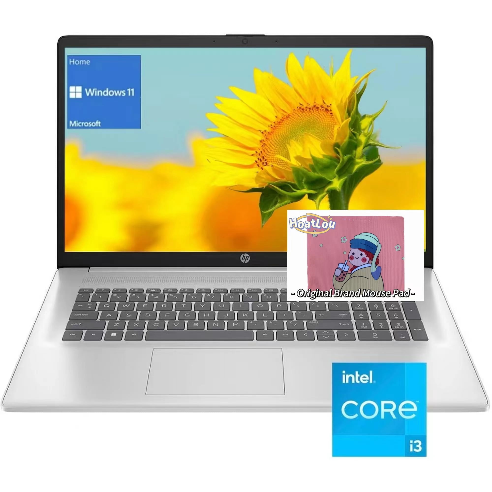 HP 17.3" FHD Laptop, Intel Core i3-1215U Processor, 16GB RAM, 512GB SSD ...
