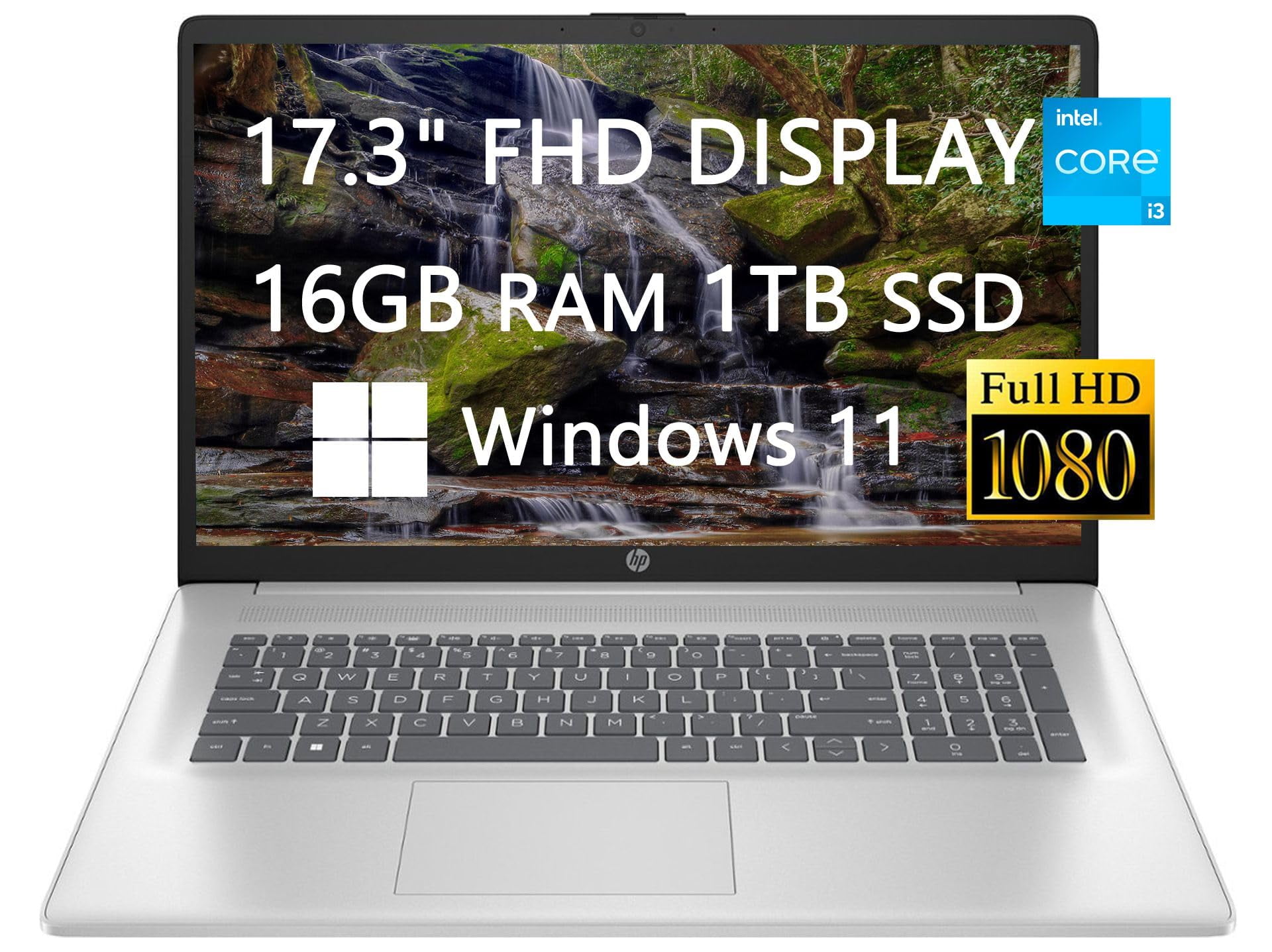 HP 17.3 FHD Upgraded Laptop, Intel Core i3-1215U Processor, Intel UHD ...