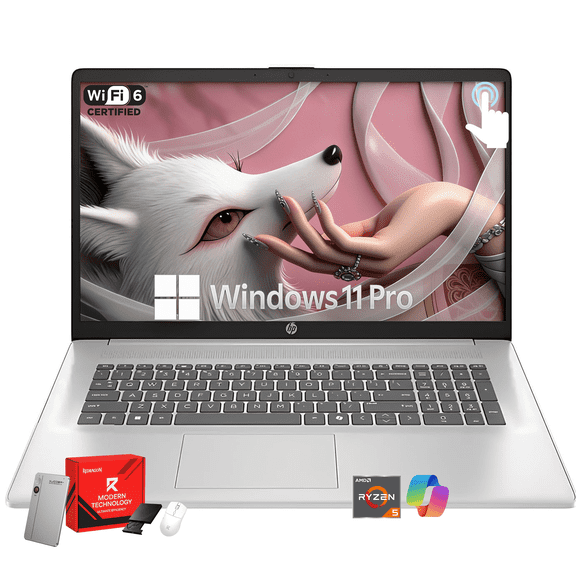 HP 17.3" Touchscreen 2025 New Laptop, 17 inch HD+ Touch Screen, AMD ...