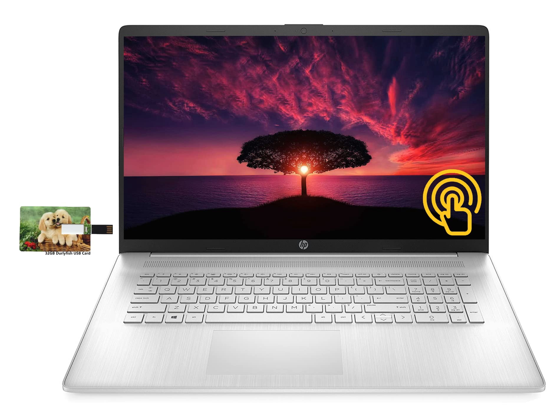 HP 17.3" HD Touchscreen Business Laptop, AMD Ryzen 5-5500U, Windows 10 ...