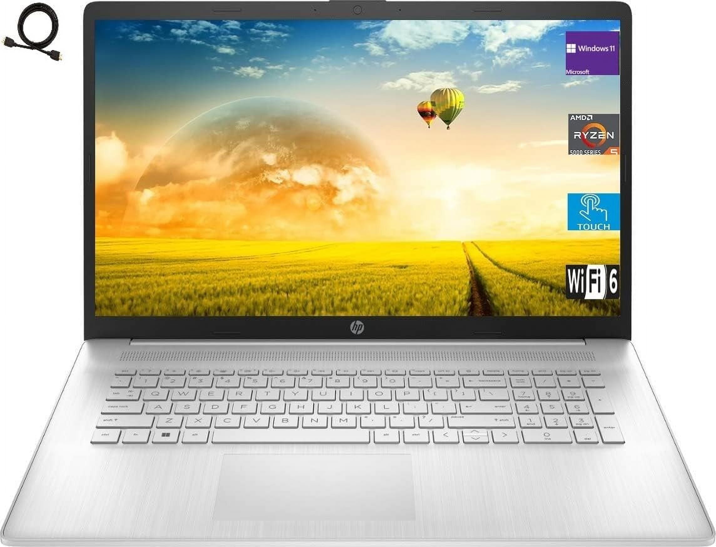 HP 17.3" HD Touchscreen Laptop, AMD Ryzen 5 7530U (6-Core) Processor ...