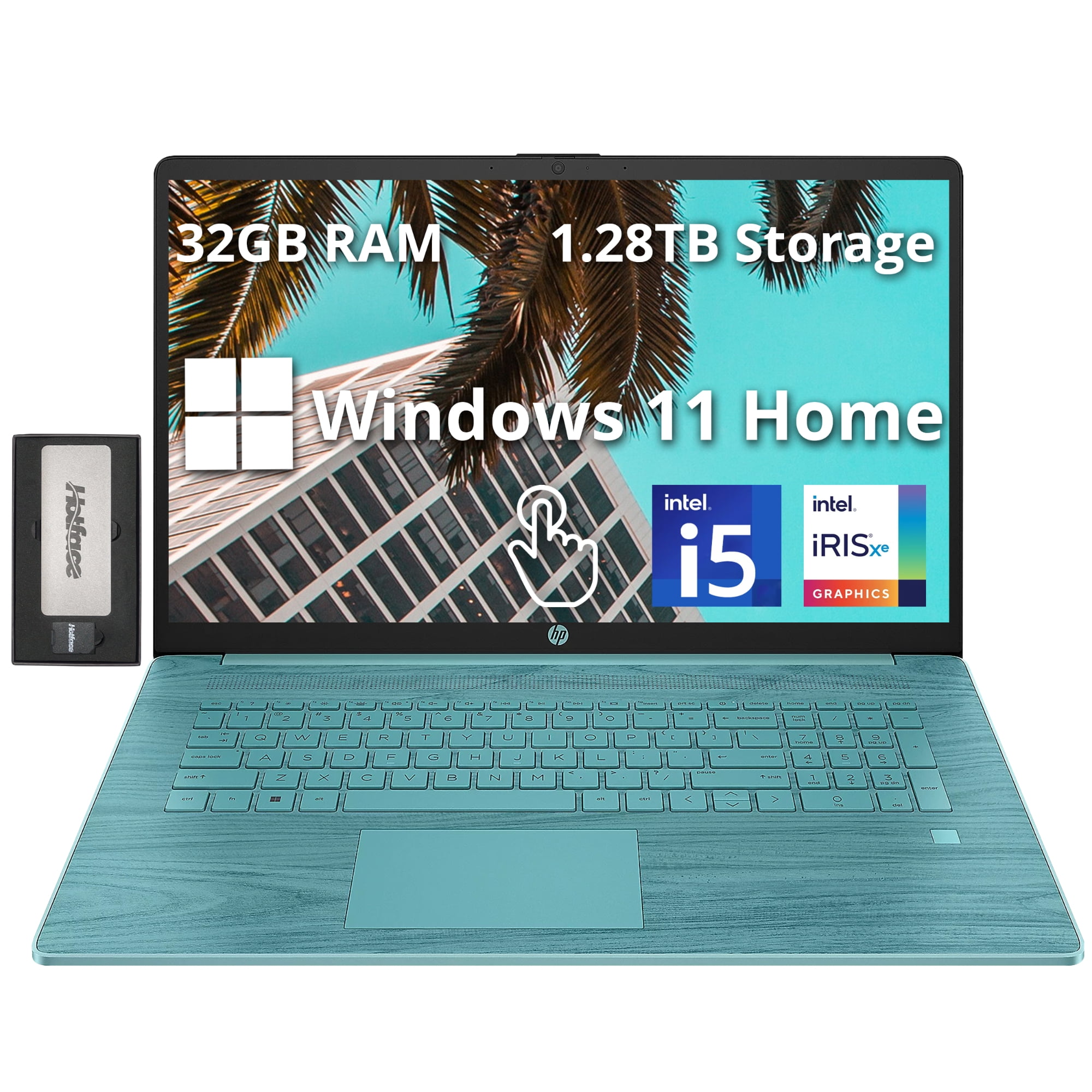 HP 17.3" HD+ Touchscreen Laptop, Intel i5-1335U, 32GB RAM, 1.28TB ...