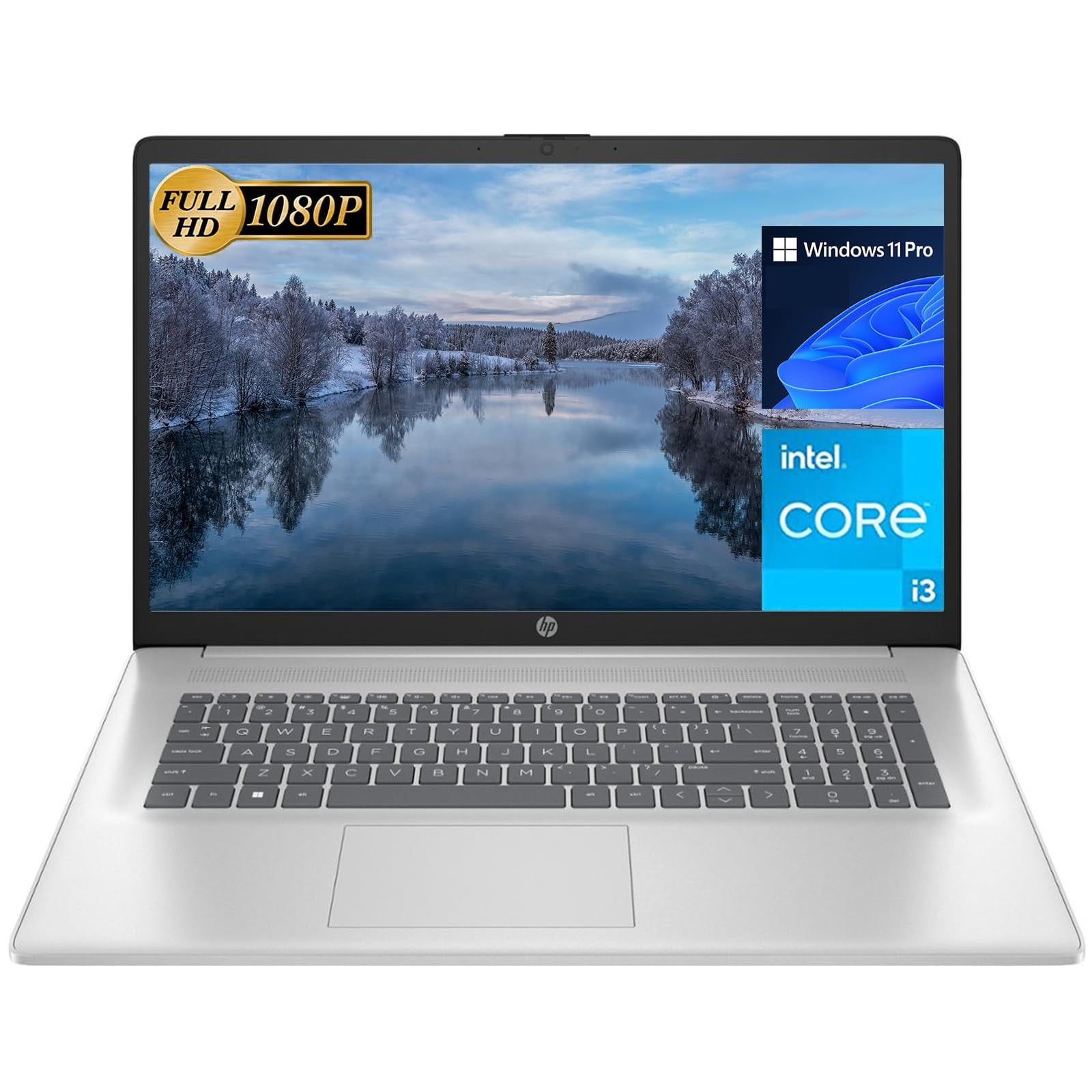 HP 17.3" Laptop Everyday Notebook, Intel 6-Core i3-1215U Processor, 64GB RAM, 1TB SSD, Anti ...