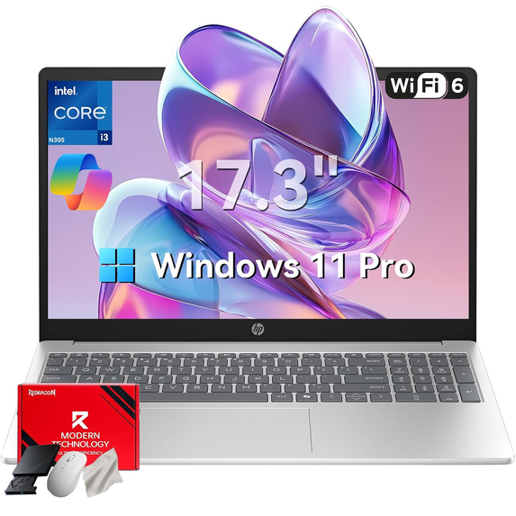 HP 17.3 inch FHD Laptop | Intel 8-Core i3-N305 Processor | Intel UHD ...
