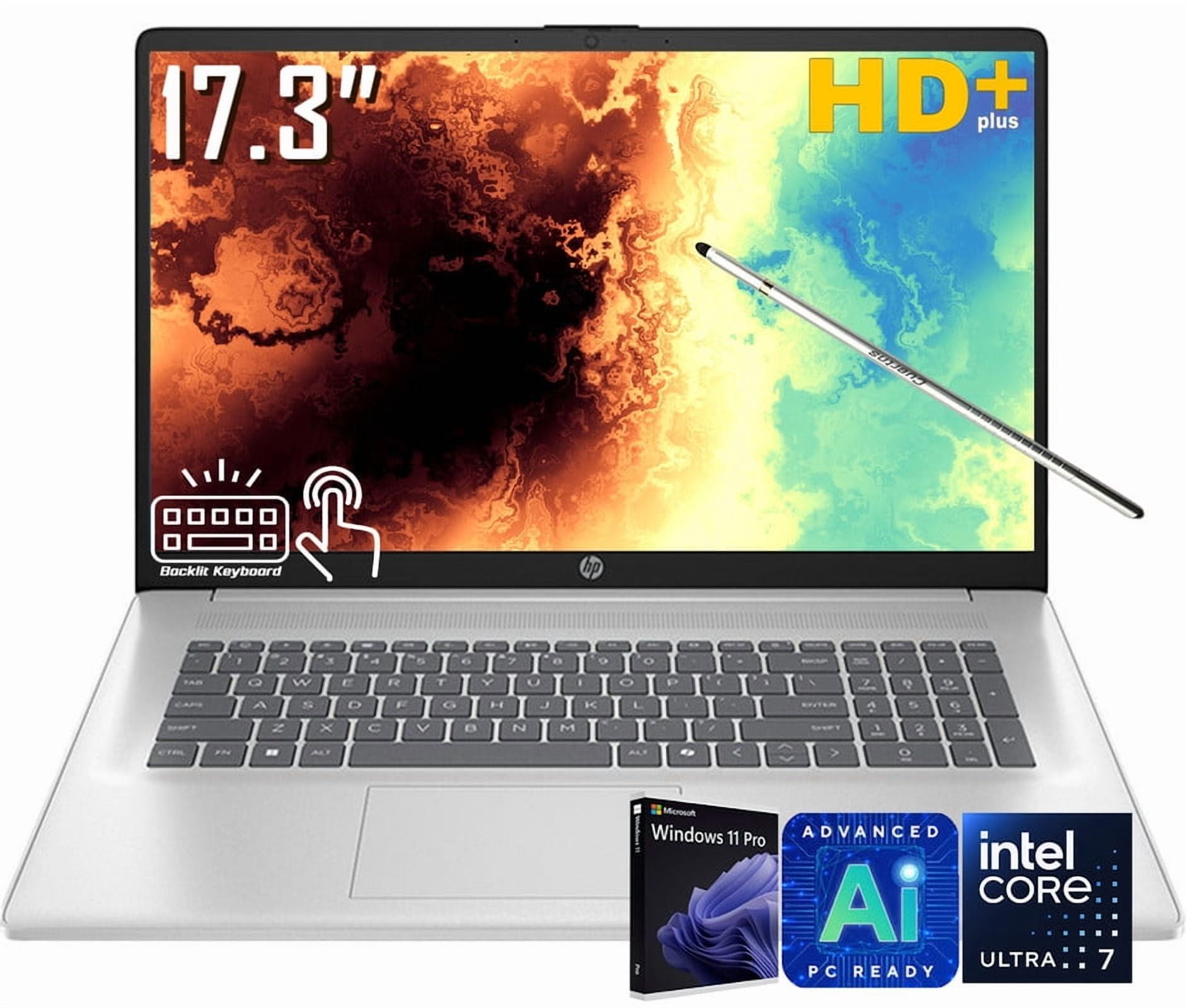HP 17 Business Copilot+ AI PC Laptop, 17.3" HD+ 1600 x 900 Diagonal ...