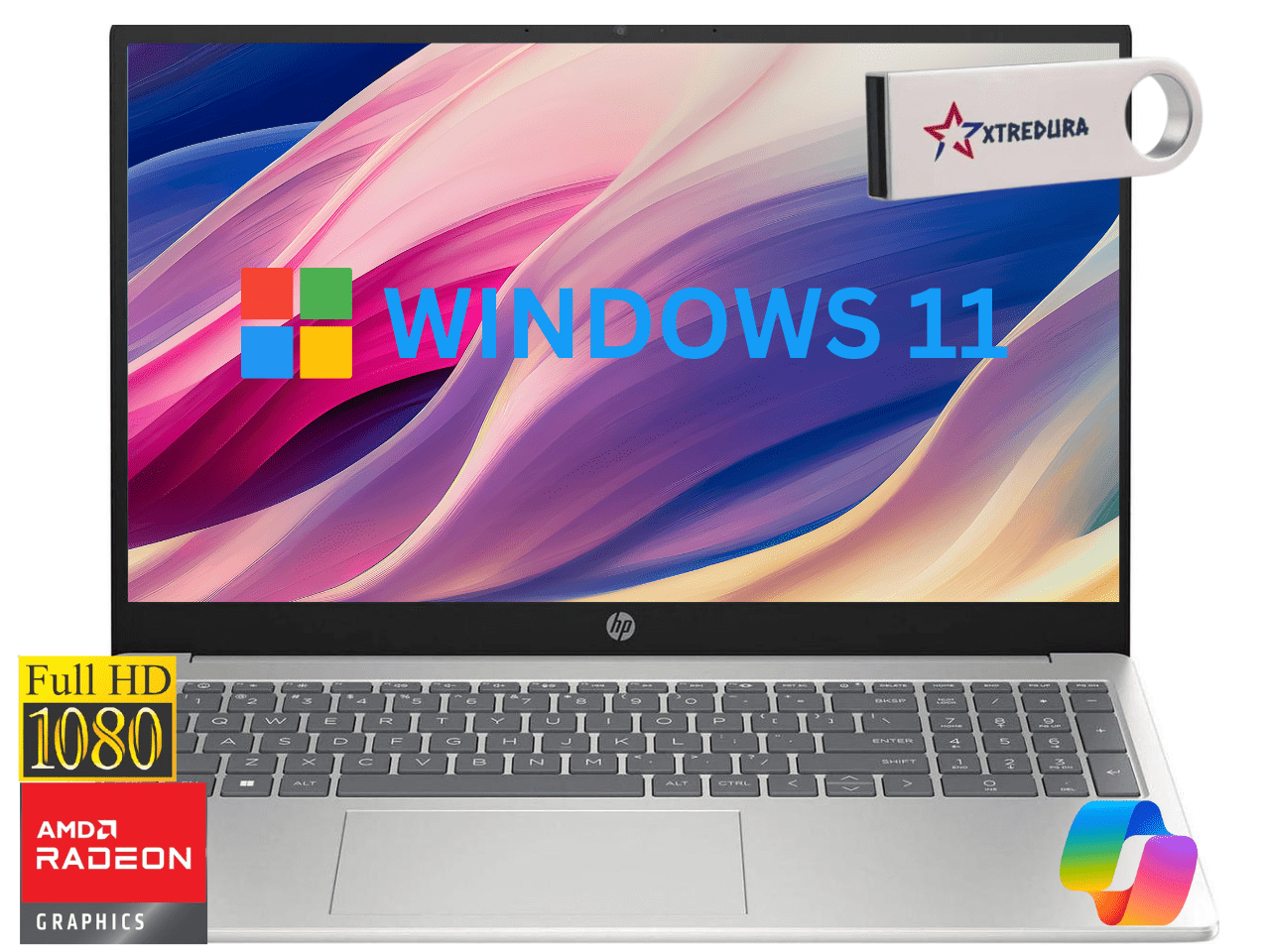 HP 17'' FHD (1920 x 1080) Laptop For Student and Business, AMD Ryzen 5 ...