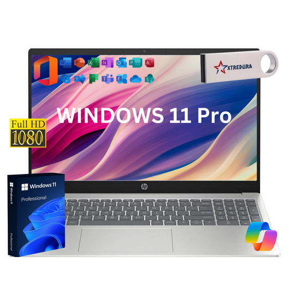 HP 17'' FHD (1920 x 1080) Laptop For Student and Business, AMD Ryzen 5 ...