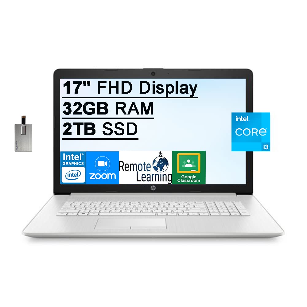 HP 17" FHD Laptop Computer, 11th Gen Intel Core i3-1115G4 Processor ...