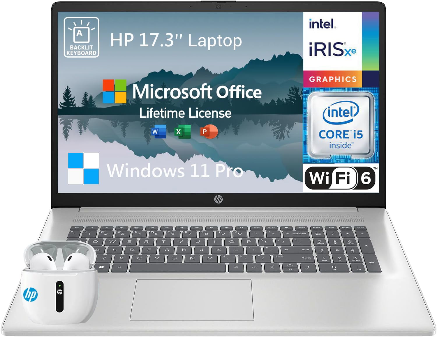 HP 17 Inch Laptop Computer, FHD IPS Screen 17.3 Business Laptop PC ...