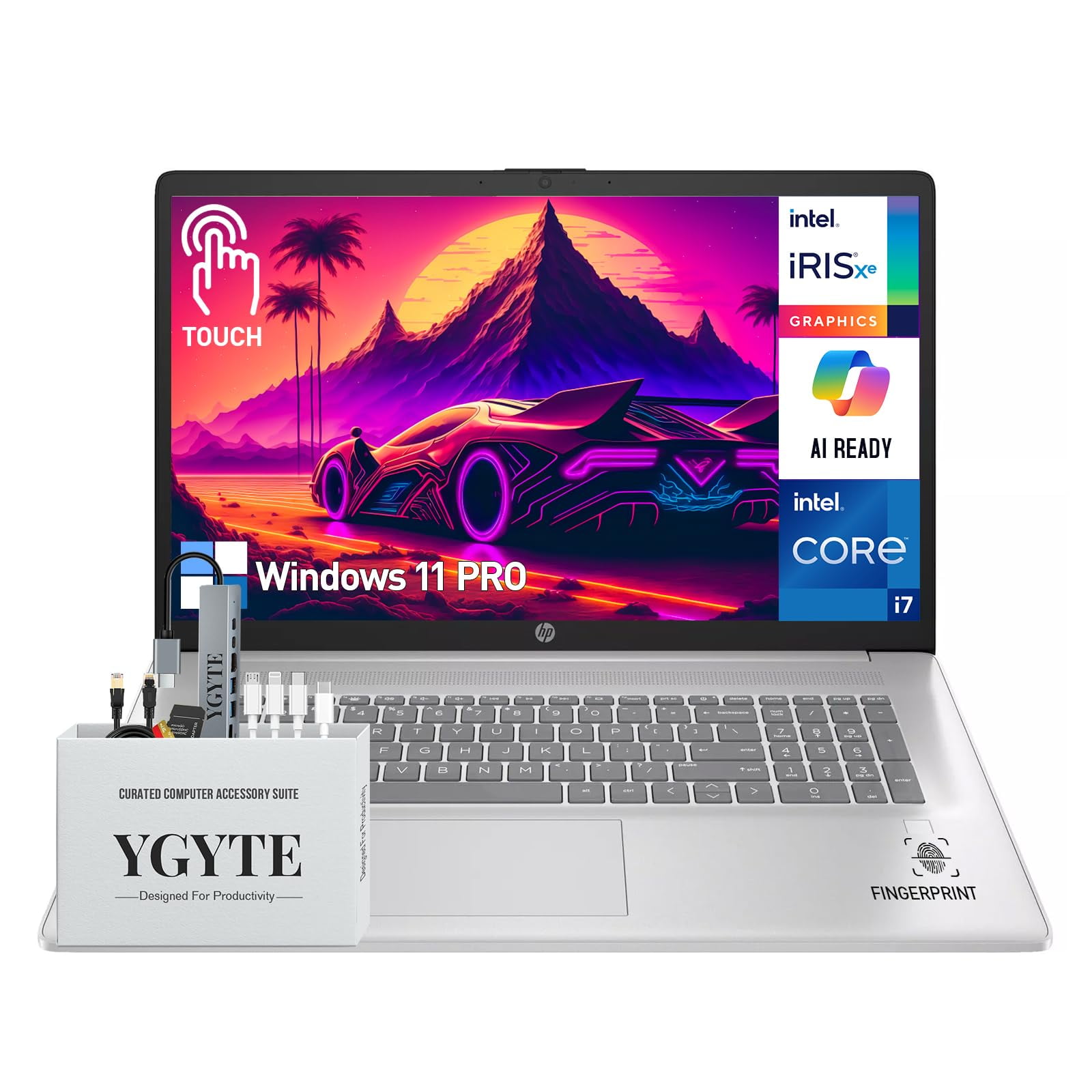 HP 17 Inch Laptop Touchscreen Computer, 17.3" HD+ Touch Screen Business ...