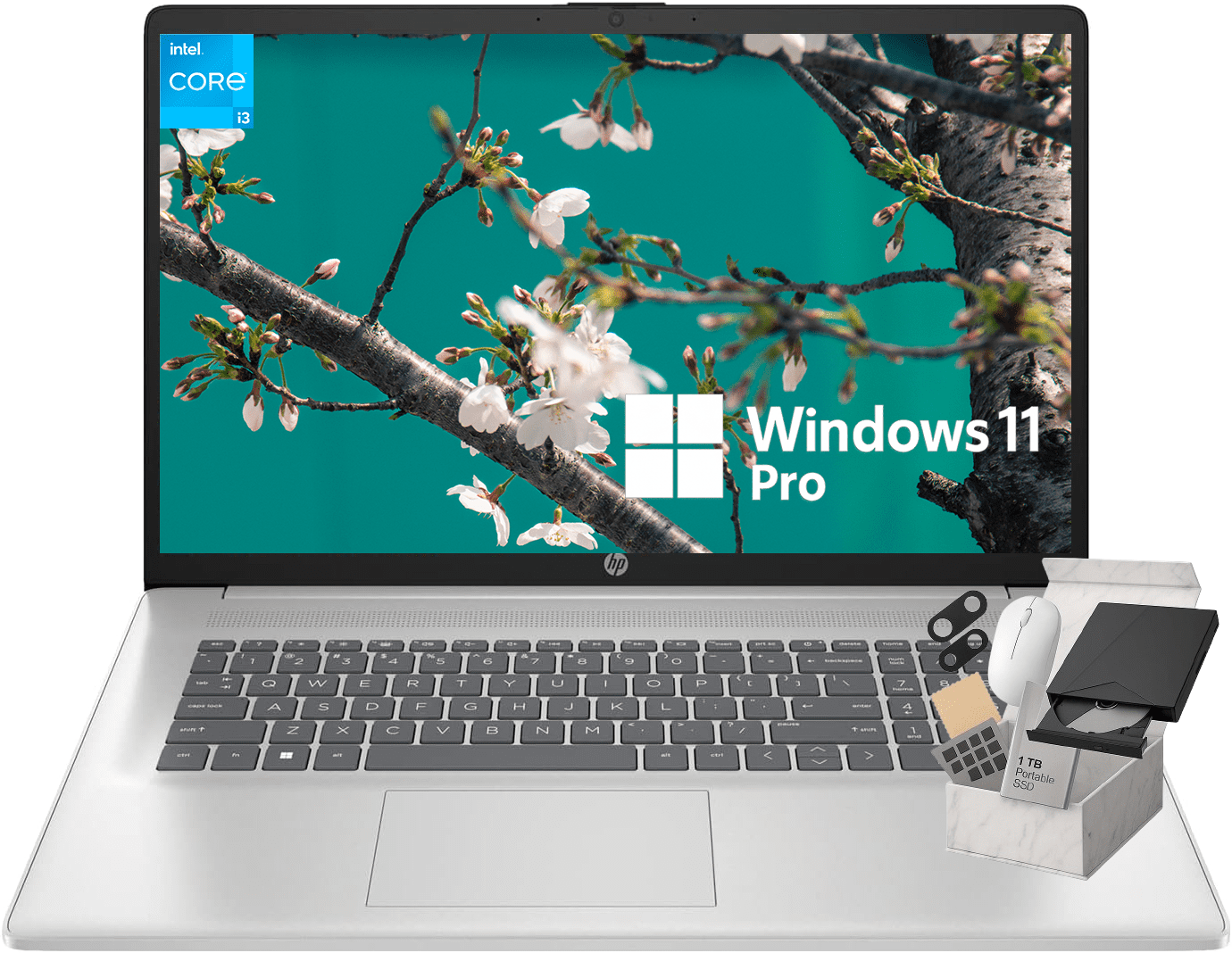 HP 17 Laptop for Business and Students, 17.3" HD+, Intel Core i3 ...