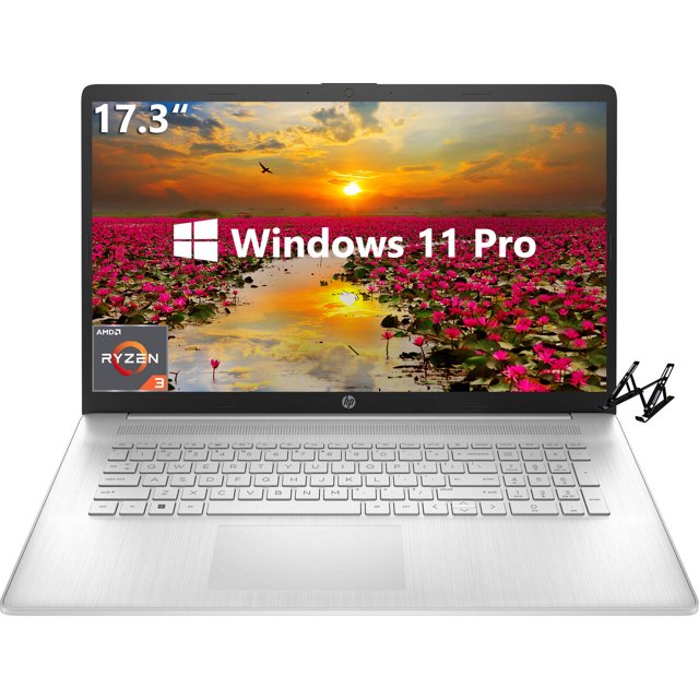 HP 17 Laptop, 17.3” HD+, AMD Ryzen 3, Radeon Graphics, 8GB RAM, 512GB ...