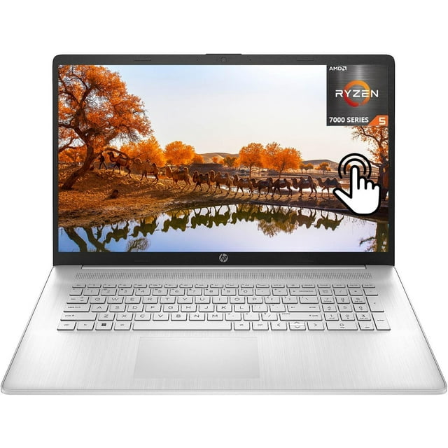 HP 17 Laptop Computer, 17.3" HD+ Touchscreen Display, AMD Ryzen 5 7530U ...