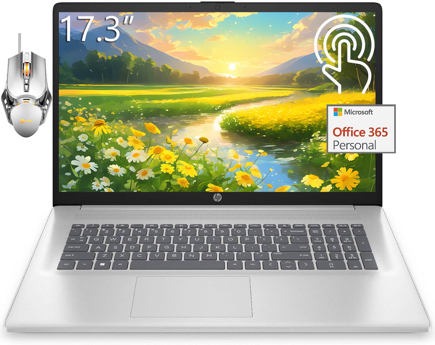 HP 17 Touchscreen Computer Laptop for Student and Business, 17.3" HD+ ...