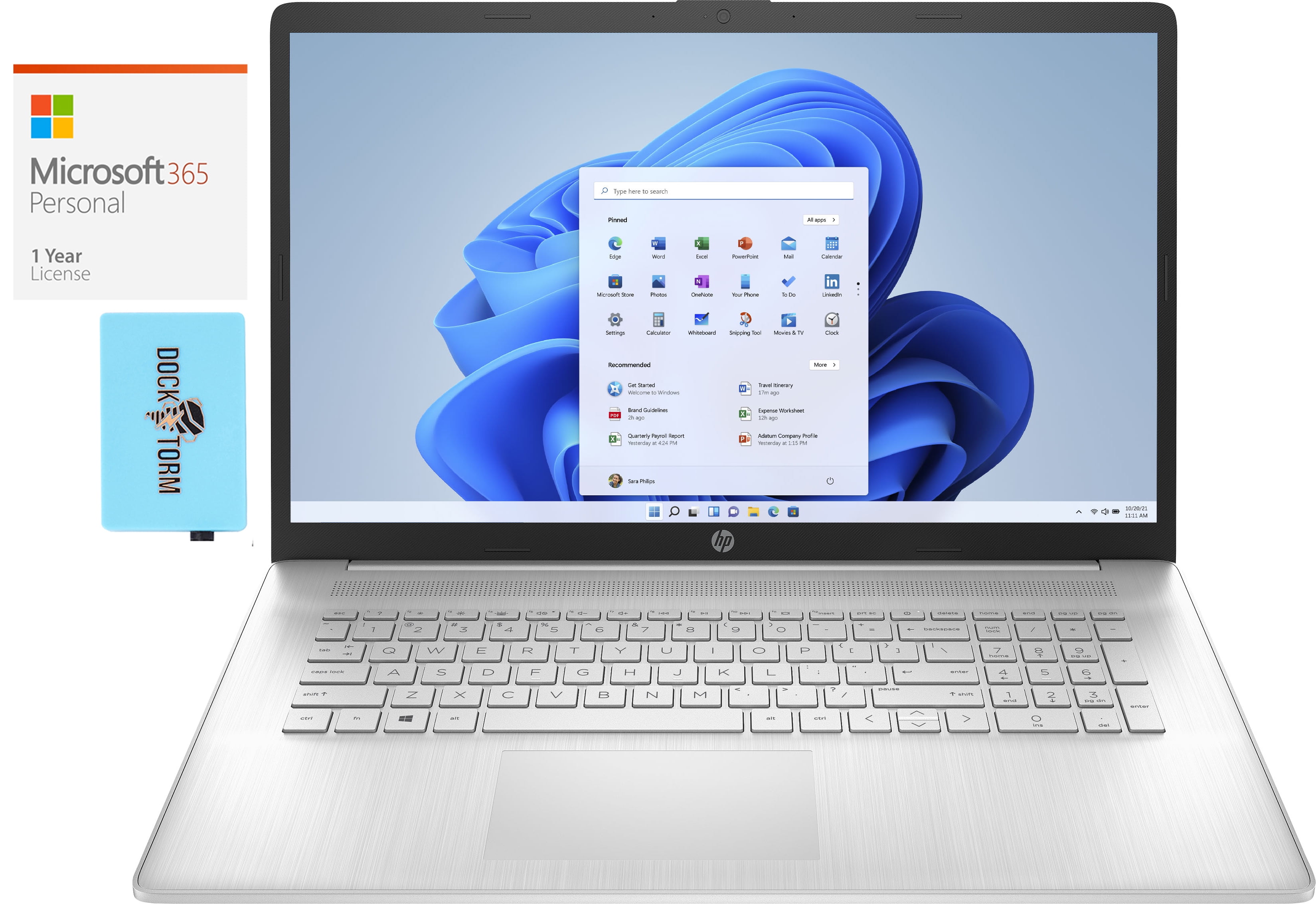 HP 17-cp0700dx Home/Business Laptop (AMD Ryzen 5 5500U 6-Core, 17.3in ...