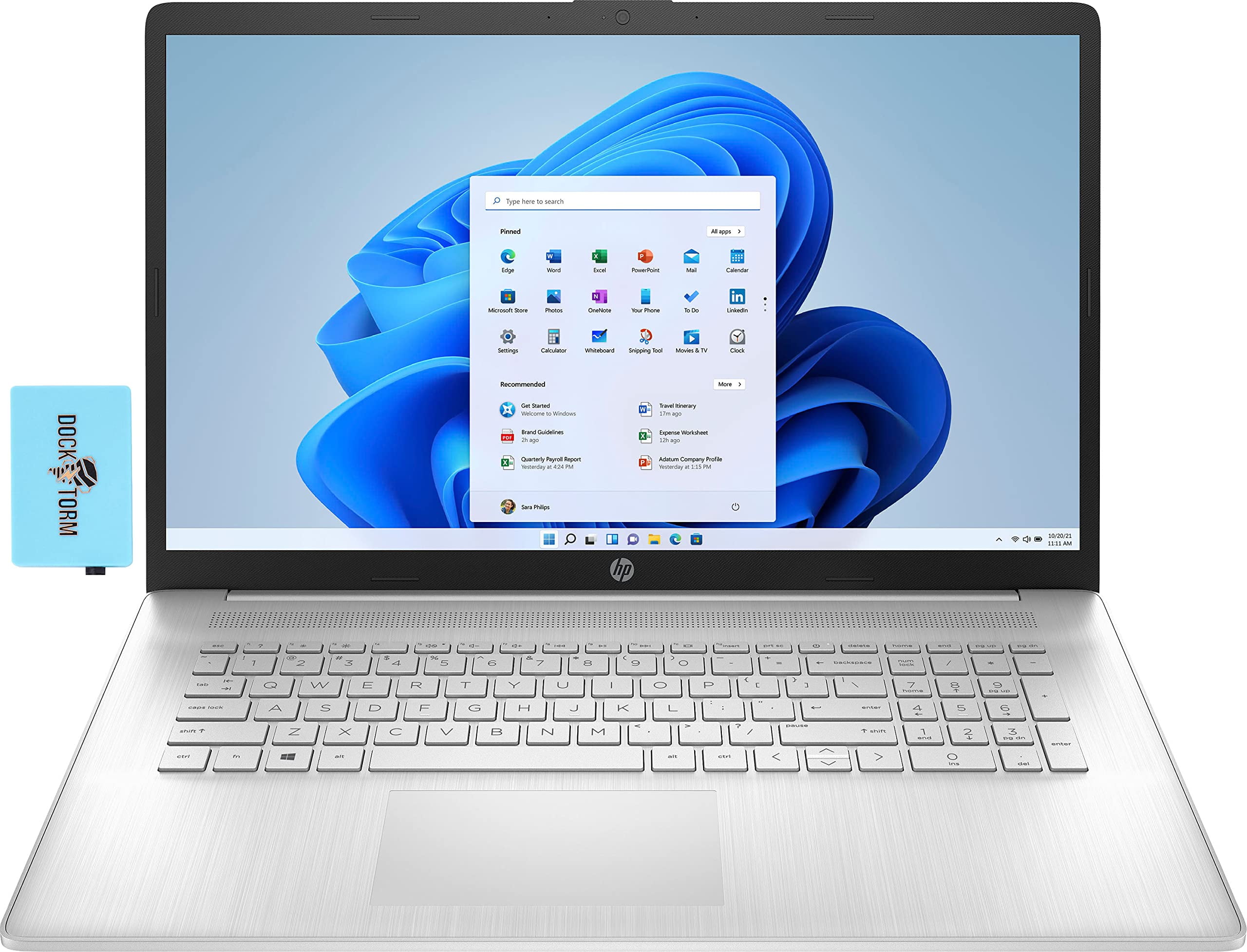 HP 17-cp0700dx Home & Business Laptop (AMD Ryzen 5 5500U 6-Core, 32GB RAM, 1TB PCIe SSD, AMD ...