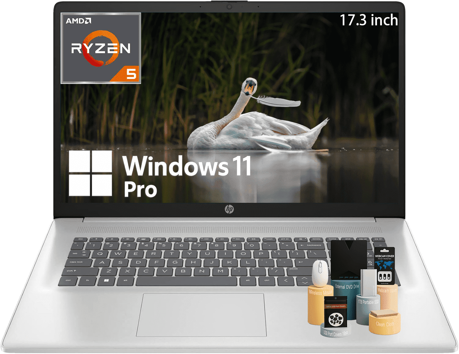 HP 17 inch Business Laptop - 17.3" FHD IPS Anti-Glare Display,6-Cores ...