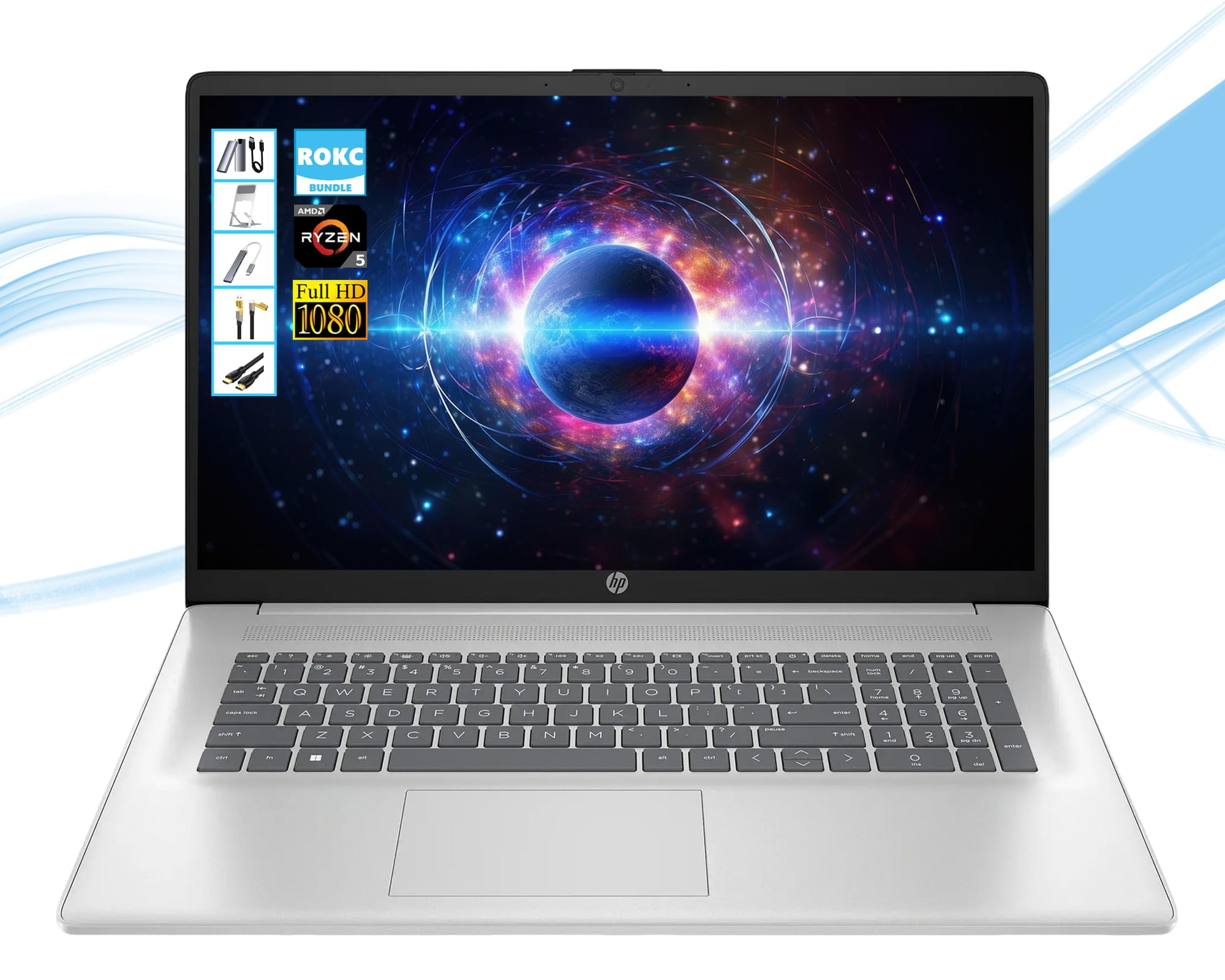 HP 17 inch Laptop |17.3" FHD Computer | 16GB RAM | 1TB SSD & 128GB ...