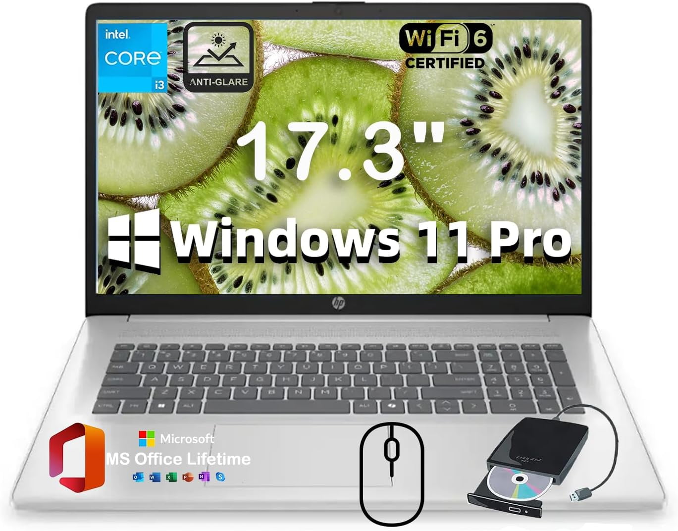 HP 17-inch Student & Business Laptop - Intel Core i3 - AI Copilot Key ...