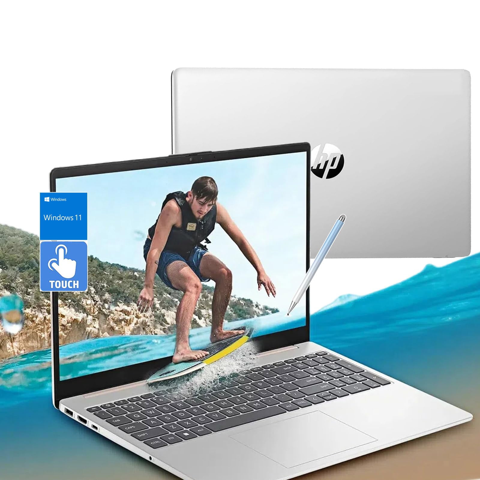 HP-17 inch Touchscreen-Laptop- Windows11 - Stylus Pen - AMD Ryzen 5 ...
