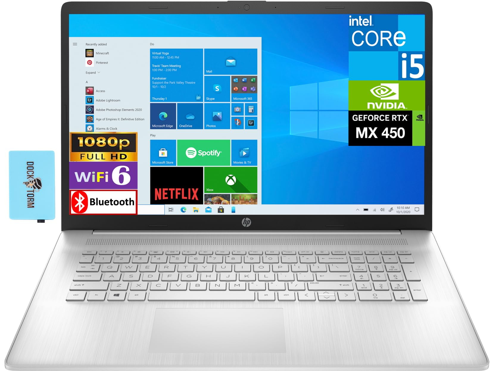 HP 17t 17.3" FHD LCD Display Laptop (Intel i5-1135G7 4-Core 2.40GHz ...
