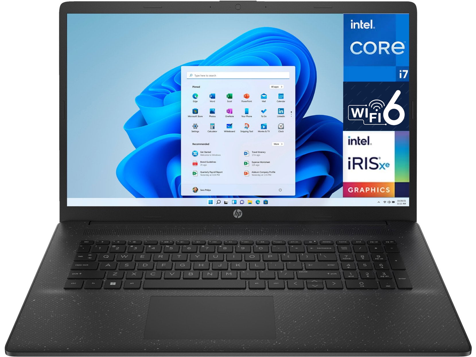 HP 17t Laptop 17.3in BrightView HD+ Display (Intel i7-1255U 10-Core ...